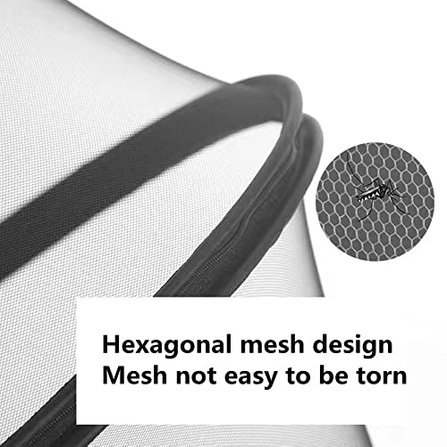 MINILUJIA Universal Foldable Star Mosquito Net and Storage Bag for Baby Stroller with Zipper Visible Breathable Sun Cover Bassinet Mesh Cover for Car Seat,Bassinets,Cradles,Cribs (Black with Star)