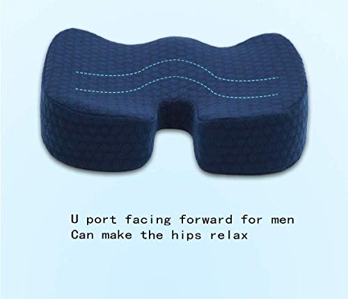 Odekai Comfort Seat Cushion Pillow for Office Chair - Butt, Tailbone, Back, Coccyx, Sciatica Memory Foam Cushions - Tailbone Cushion for Office Chair Car Seat