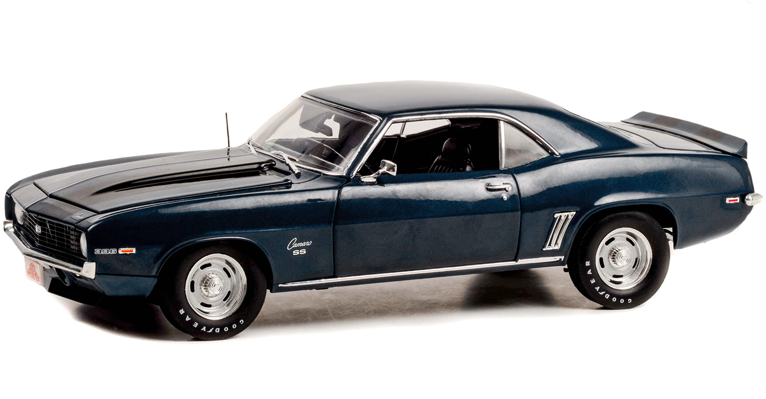 1969 Chevy Camaro SS Dark Blue Metallic with Black Stripes Home Improvement (1991-99) TV Series 1/18 Diecast Model Car by Highway 61 HWY-18039