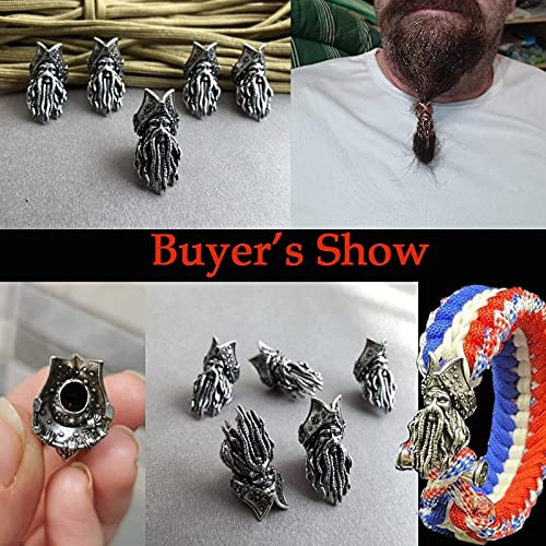 CALOZITO 1 Piece/Lot Silver Color Spacer Beads Long Beard Accessories For Bracelets Jewelry.B (BD677-1)