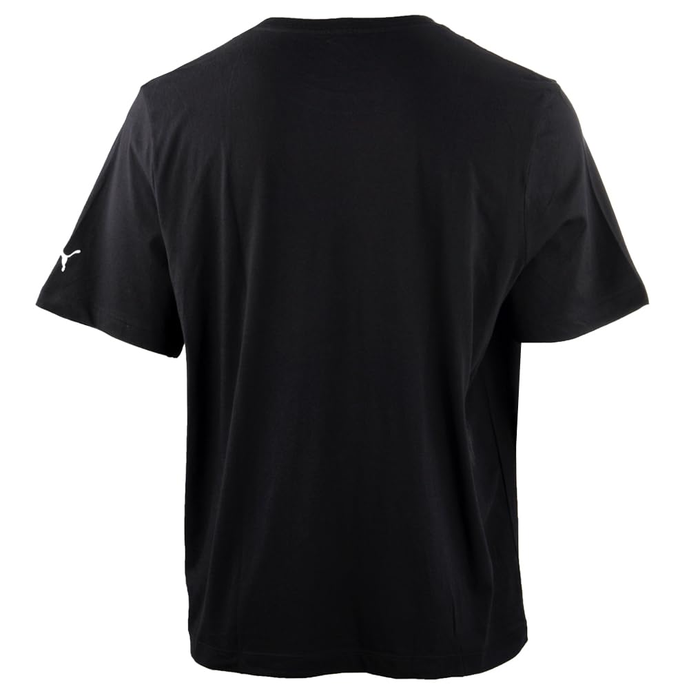 PUMA Mens Striped Badge Crew Neck Short Sleeve Bt Casual Tops Casual - Black - Size XXL
