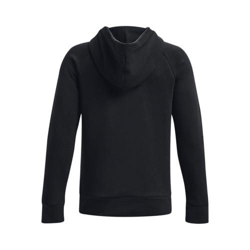 Under Armour Boys Rival Fleece Hoodie, (001) Black / / White, X-Large