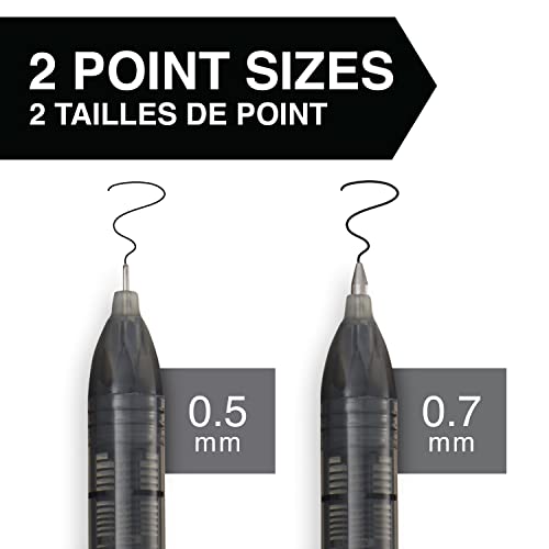 Rotring Rollerball Pen | Needle Point (0.5 mm) Rollerpoint for Precise Writing | Black Ink | 12 Count