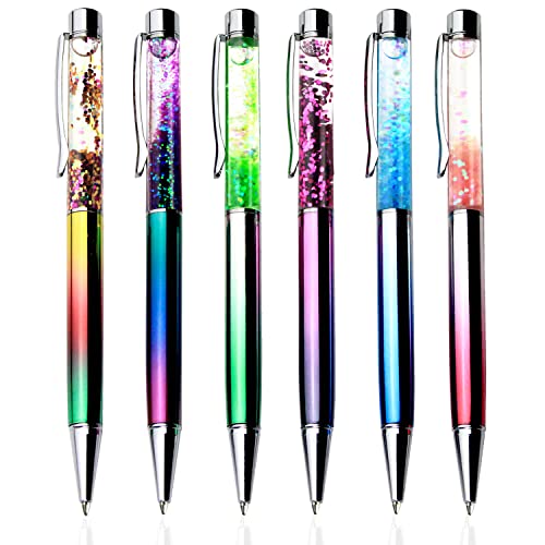Abhay Liquid Sand Glitter Pen Metal Ballpoint Pens Metal Ball Pens Floating Glitter Dynamic Liquid Sand Pen for Office Supplies