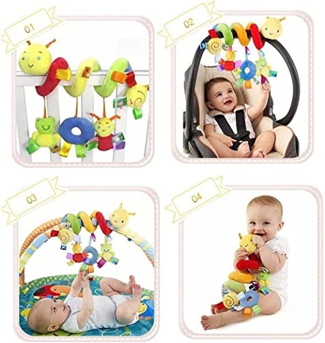 Bed Stroller Toy Rattles Crib Car Seat Spiral Baby Toy for for Newborns Seat Hanging Bell Rattle Toy for Gift