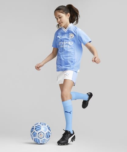 Manchester City FC Kids 2023/24 Home Soccer Jersey - Team Light Blue - Size: L