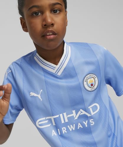 Manchester City FC Kids 2023/24 Home Soccer Jersey - Team Light Blue - Size: L