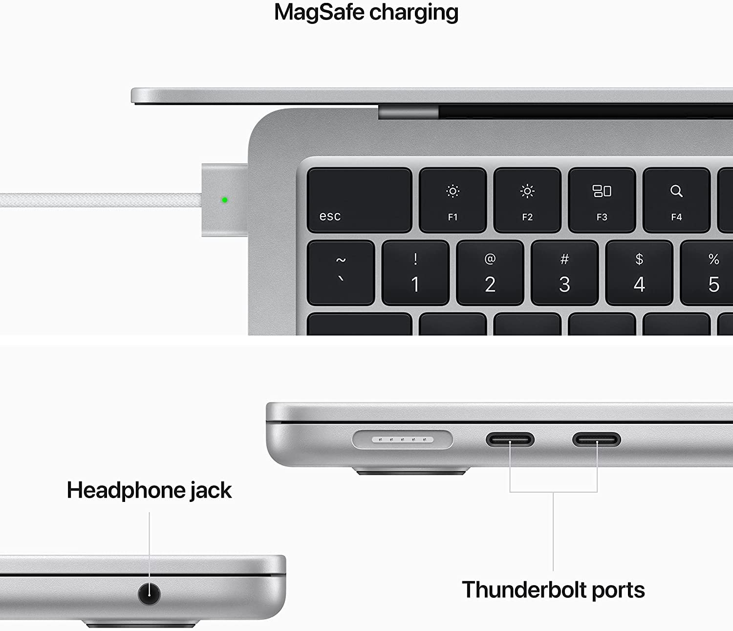 Mid 2022 Apple MacBook Air with Apple M2 Chip (13.6-inch, 8GB RAM, 256GB SSD) - Silver (Renewed)