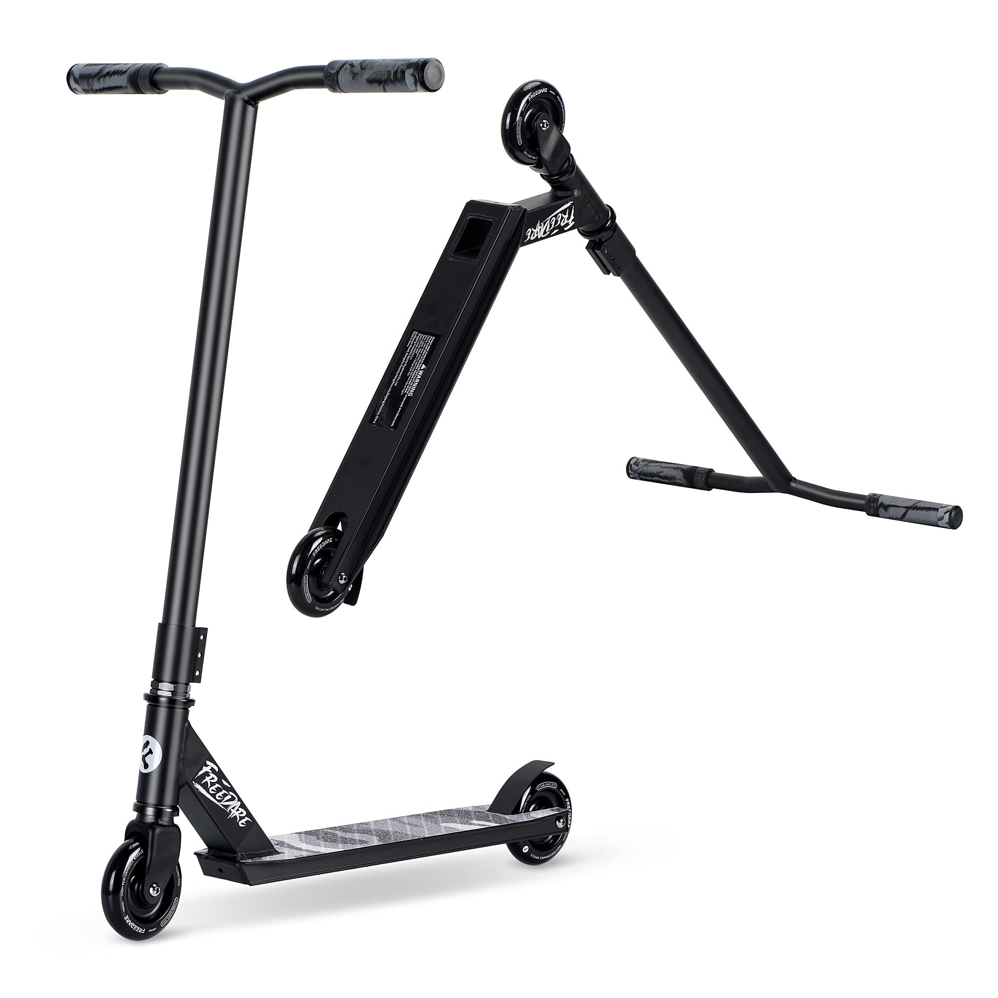 FREEDARE Complete Pro Scooter JB-1 Stunt Scooter for Kids 8 Years and Up, Teens, Adults, Trick Scooter for Beginners Black