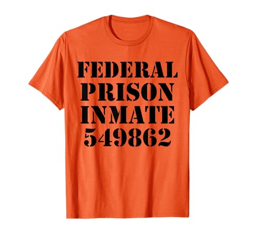 Federal Prison Inmate Funny Halloween Prisoner Costume T-Shirt