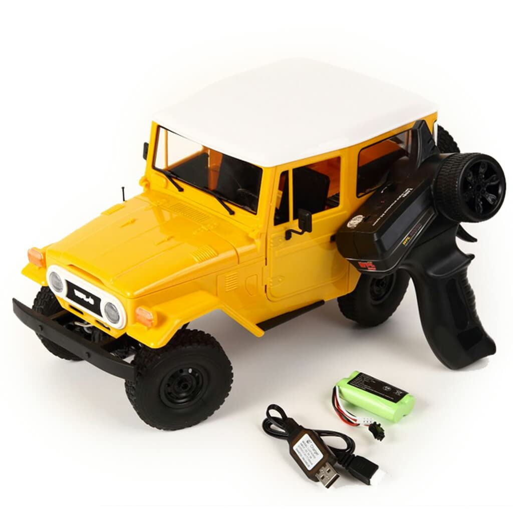 YIKESHU RC Rock Crawler RC Truck 4x4 WPL C34 RTR Mudding Remote Control Truck 2.4Ghz 1/16 RC Crawler All Terrain Car, Full Scale Off Road Truck Realistic Vehicle Hobby RTR Adult