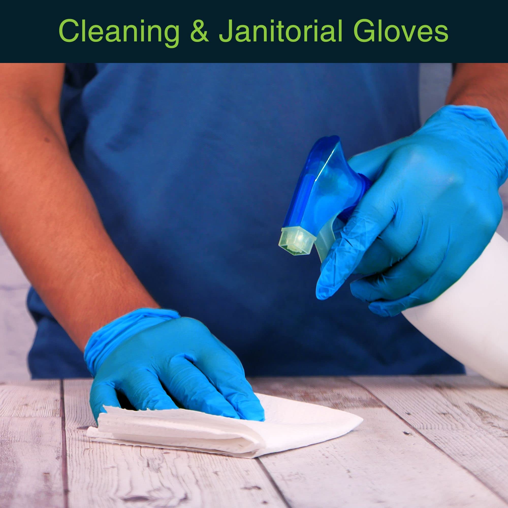 FifthPulse Blue Nitrile Medical Gloves X Small, 100 Count - Surgical Grade Latex Free Disposable Gloves