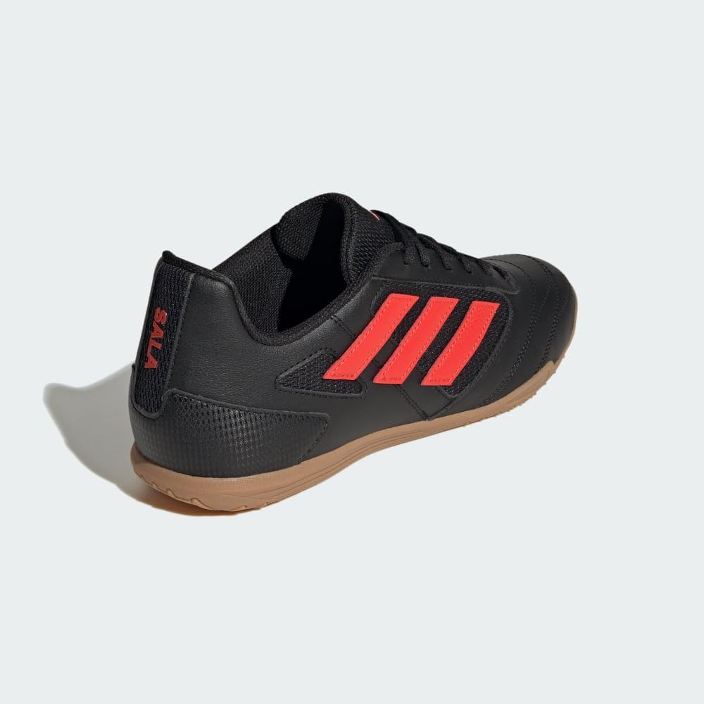 adidas Men's Super Sala 2 Sneaker, Core Black/Bold Orange/Gum, 10.5
