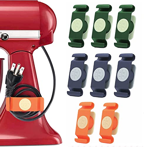 8Pcs Cord Organizer for appliances Rotatable Cord Winder Cord Wrapper Cord Holder for Appliances Kitchen Cable Organizer, Plug Holder for Blender Mixer, Coffee Maker, Pressure Cooker and Air Fryer