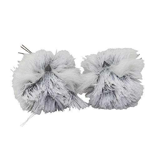 Kurt Adler 5-Inch Furry Gray Owl Set of 2