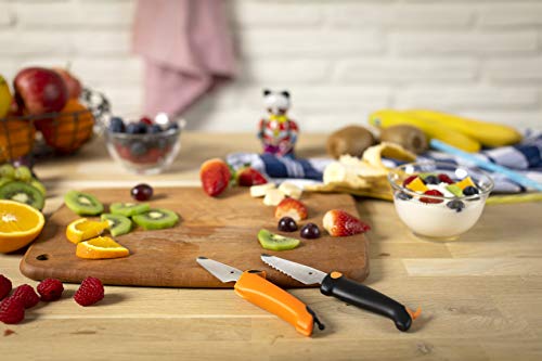 Kuhn Rikon "Kinder kitchen" Knife Set (Set of 2), Black/Orange