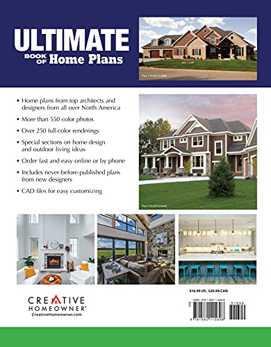 Ultimate Book of Home Plans, Completely Updated & Revised 4th Edition: Over 680 Home Plans in Full Color: North America's Premier Designer Network: Sections on Home Design & Outdoor Living Ideas