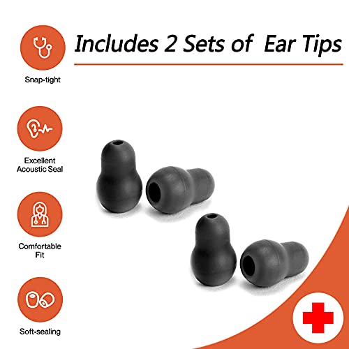 Replacement Accessories Kit Fits Classic 3 Cardiology 3 & Cardiology 4 Stethoscope for Littman Stethoscope Replacement Parts & Stethoscope Bell Cover Diaphragm and Eartips Earbud Replacement Parts. (black)
