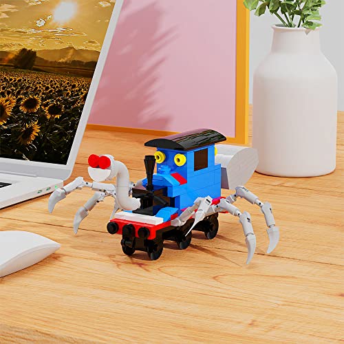 Lebebe Chooo Charlees Spidder Train Building Blocks, STEM Animals Vehicle Action Figure Model Toy, Horror Game Forest Spidder Monster, Easter Day Halloween Birthday Gifts for Kids,Adults (199 Pieces)