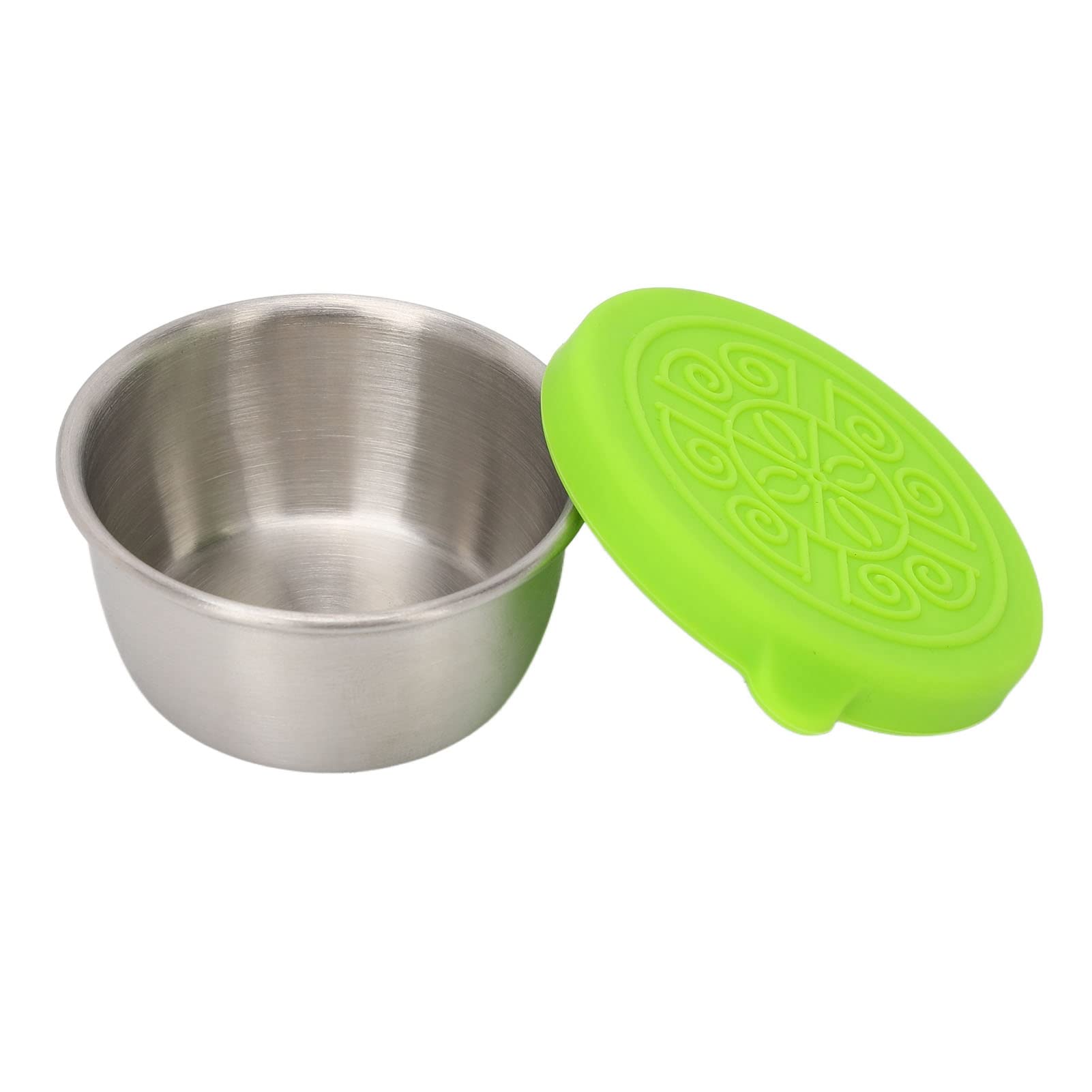 50ml Leak Proof Container, Storage Container, Beauty Salon Essential Oil Cup Portable Stainless Steel Condiment Salad Dressing Container with Lid (Green)