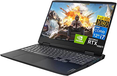 Lenovo IdeaPad 3 Gaming Laptop 2023 Newest, 15.6" FHD Display, Intel Core i7-12700H Processor, GeForce RTX 3050Ti Graphics, 16GB RAM, 512GB SSD, Backlit Keyboard, Wi-Fi 6, Windows 11 Home
