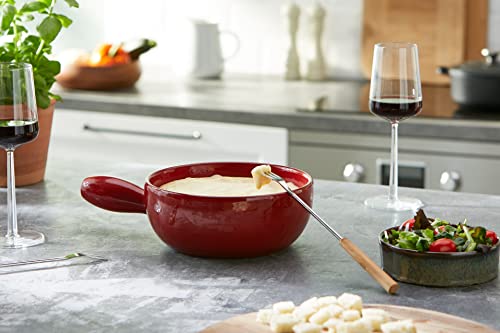 KUHN RIKON Fondue Pot Classic 8.66in in red, 8.66"