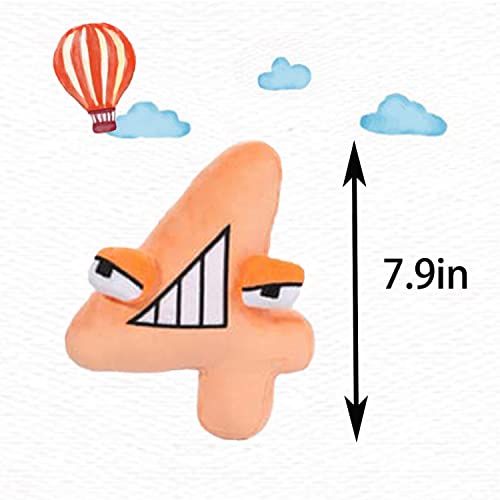 10pcs Number Plush Lore Toys, Alphabet Plush Lore Animal Toys, Fun Alphabet Stuffed Lore Plush Figure,Suitable for Gift Giving Fans