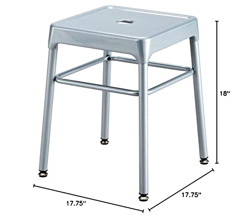 Safco Products Steel Stool Standard Height, Silver
