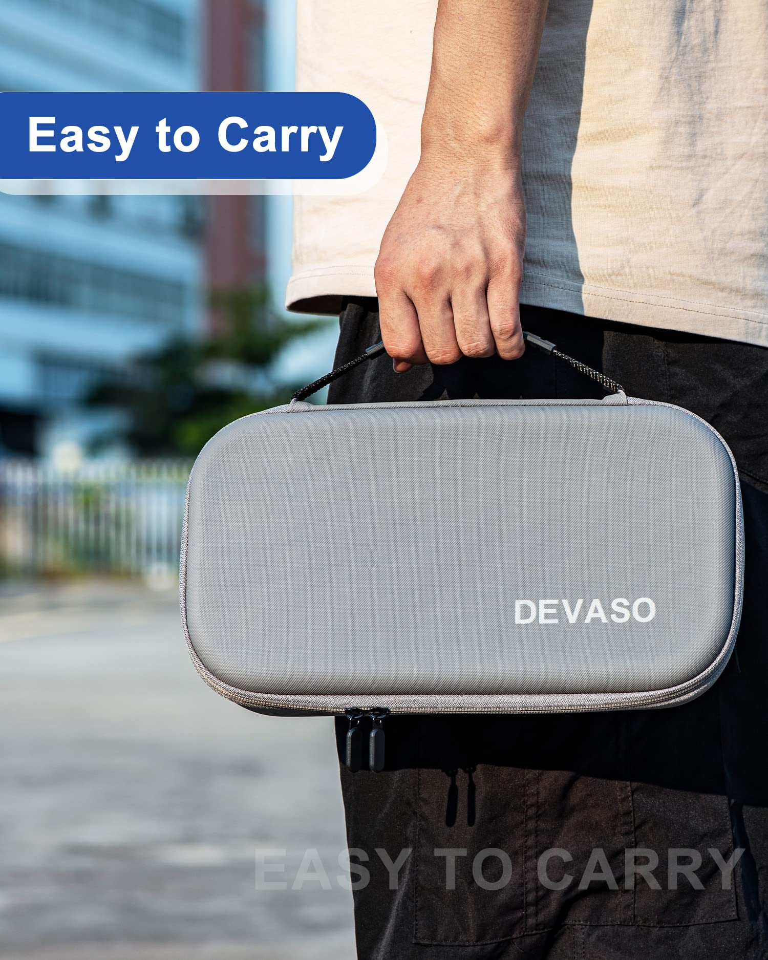 DEVASO Upgraded Carrying Case for ASUS ROG Ally X/PlayStation Portal/Steam Deck/OLED, Waterproof Portable Storage Shoulder Bag Travel Case for Steam Deck Console & Accessories