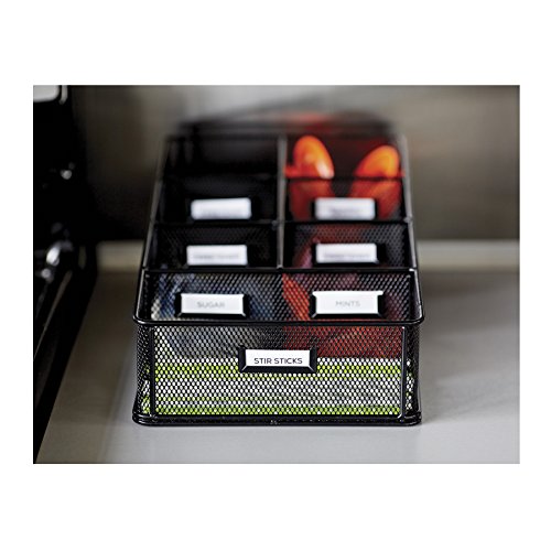 Safco Products 3293BL Onyx Mesh Break Room Supplies Organizer, Black