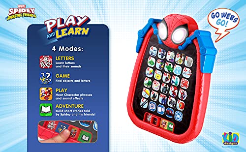 ekids Spidey and His Amazing Friends Kids Tablet for Preschool, Tablet with Educational Games and ABC Learning for Toddlers Aged 3 and Up