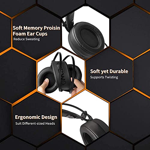 NUBWO Gaming headsets PS4 N7 Stereo Xbox one Headset Wired PC Gaming Headphones with Noise Canceling Mic , Over Ear Gaming Headphones for PC/MAC/PS4/PS5/Switch/Xbox one (Adapter Not Included)