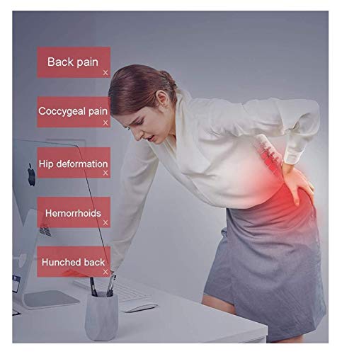 HHWKSJ Memory Foam Seat Cushion and Lumbar Back Cushion Combo - Gel Infused and Ventilated - Ergonomic Design for Coccyx and Tailbone - for Office Chairs and Car Seats