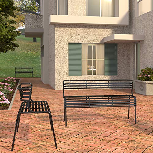 Safco Products 4369WH CoGo Steel Outdoor/Indoor Bench, White