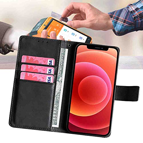 YOUKABEI MojieRy Phone Cover Wallet Folio Case for Samsung Galaxy S9 Plus, Premium PU Leather Slim Fit Cover for Galaxy S9 Plus, 3 Card Slots, Good Design, Black