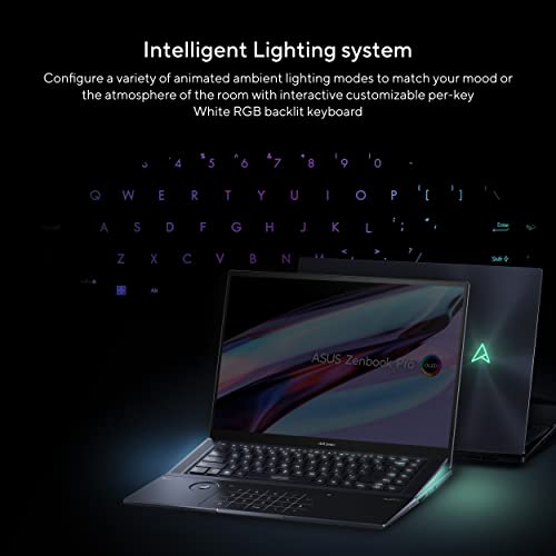 ASUS Zenbook Pro 16X OLED 16" 4K OLED 16:10 Touch Display, Dial, Intel i7-12700H CPU, GeForce RTX 3060 Graphics, 16GB RAM, 1TB SSD, Windows 11 Home, Tech Black, UX7602ZM-DB74T