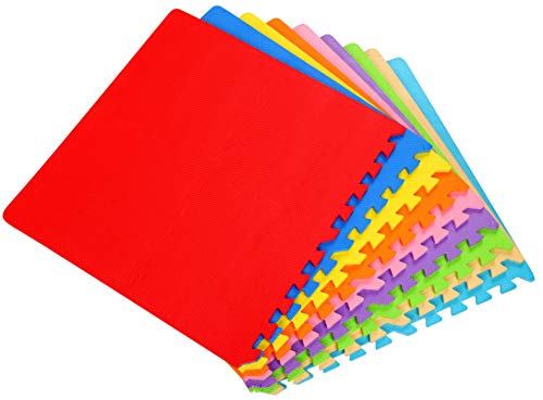 Balance From Kid's Puzzle Exercise Play Mat with EVA Foam Interlocking Tiles, 9 Colors (36 Tiles)