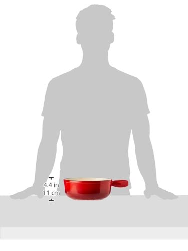 Kuhn Rikon Induction Cast Iron Fondue Pot, 9.45", Red