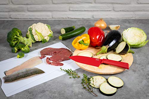 Kuhn Rikon Color Plus Santoku Knife, Large, Red