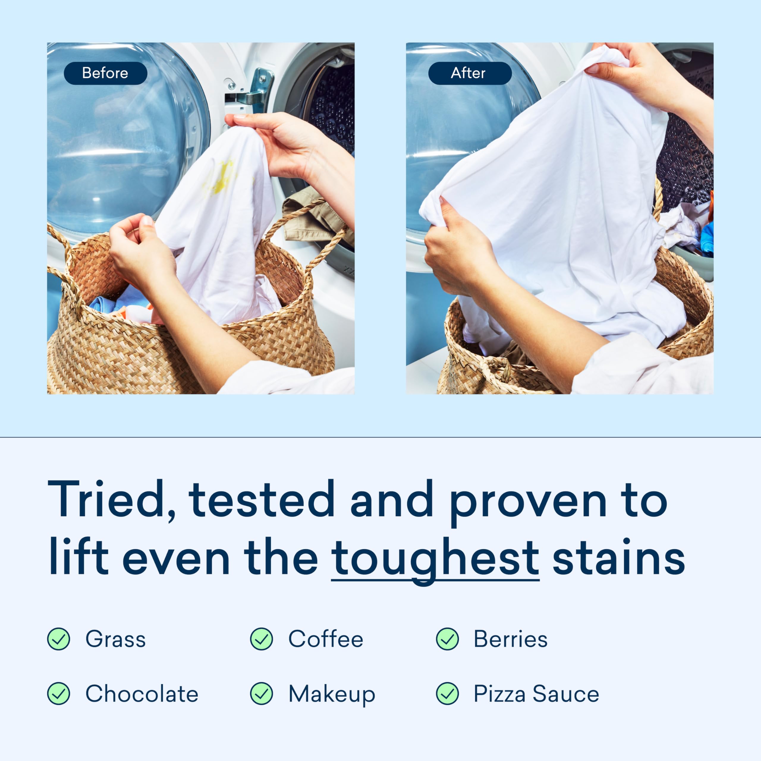 BLUELAND Laundry Detergent Tablets, Starter Set, 60 Count with Tin, Unscented, Plastic-Free Eco-Friendly Pods, Sheets, Liquid Alternative - Natural, Gentle, Non Toxic