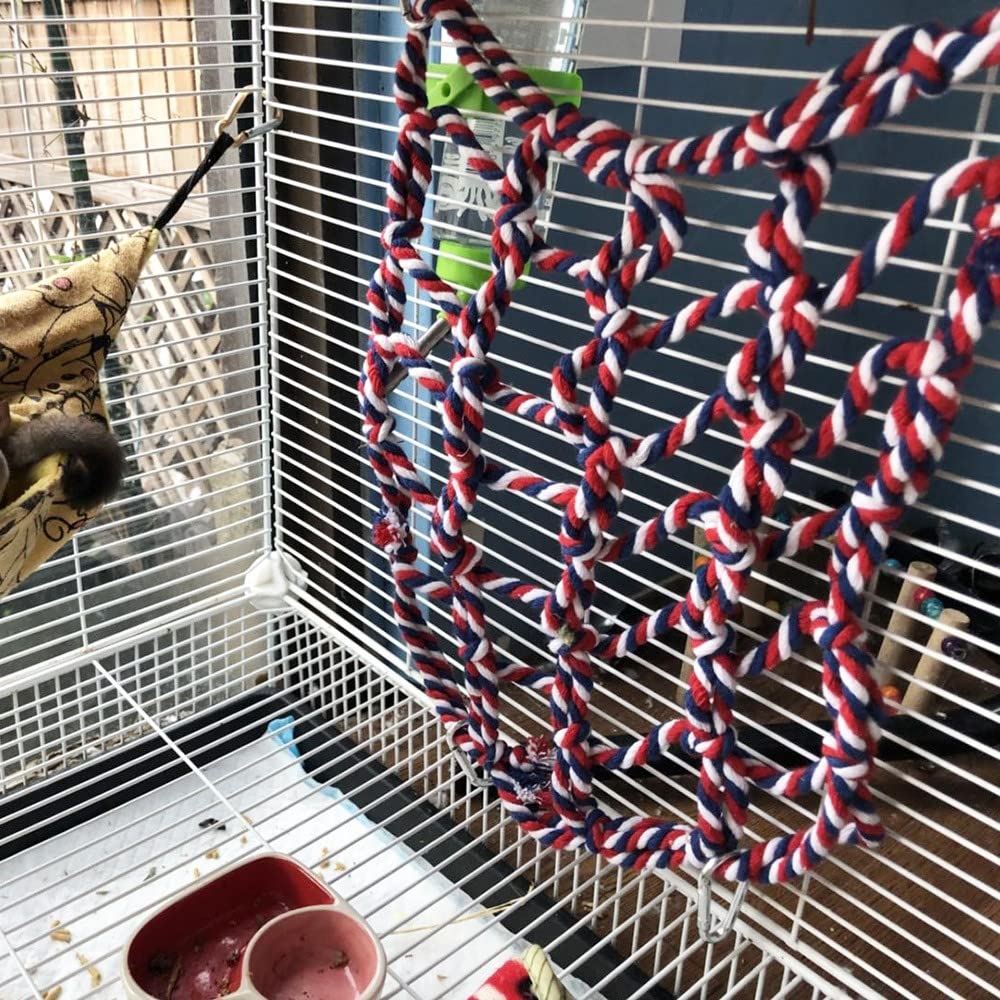 Hamster Climbing Net, Anti Bite Pet Climbing Rope Net Reusable Small Animal Activity Toy for Ferret Rat Guinea Pig Chinchilla Decor Play