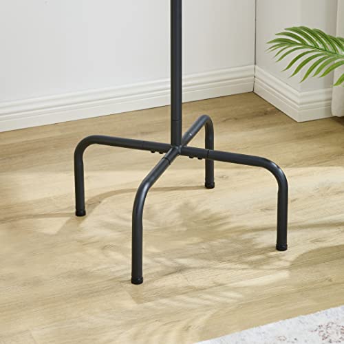 Hoctieon Coat Rack Freestanding, Entryway Coat Rack With 12 Hooks, Coat Hanger Stand, Floor Standing Metal Coat Tree,Coat Rack Stand, Heavy Duty Coat Rack, Coat Tree Freestanding, Black