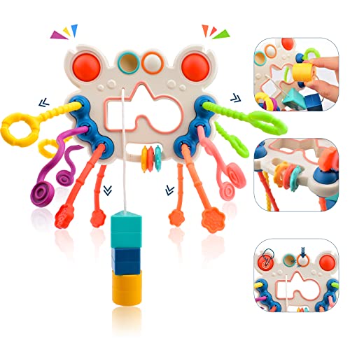 Yrissmiss Montessori Toys for 1+ Year Old Girls Boys,Sensory Toys for Toddlers 1-3 Autistic Children,Pull String Baby Toys 6 to 12 Months,Toddler Toys Age 1-2|Infant Toys Gifts for 1+ Year Old Girls