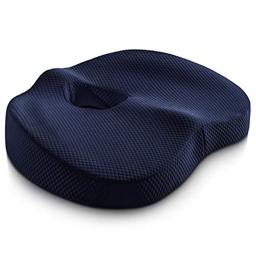 Office Chair Cushion for Butt,Comfort Memory Foam Seat Cushion,Ergonomic Chair Pad Pillow,Tailbone Pain Relief Cushion,Machine Washable Cover-Bamboo Charcoal Memory Foam