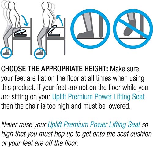 Cushion J-Lifting Assist Ergonomic Seat Assist Plus Portable Self-Powered Assist Lifting Seat for Elderly, Handicap, Or Disabled