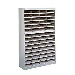 Safco Products 9231GRR E-Z Stor Literature Organizer, 60 Letter Size Compartments, Gray