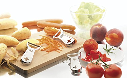 Kuhn Rikon "Swiss Metallic" Julienne Cross Peeler, Silver