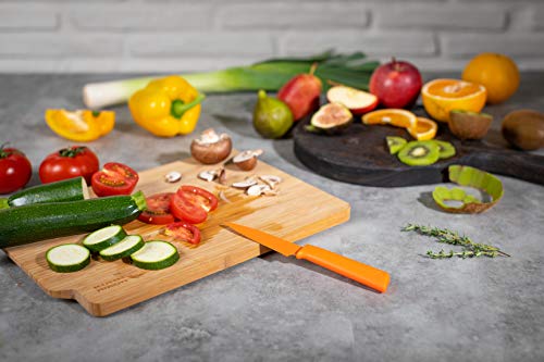 Kuhn Rikon Colori+ Serrated Paring Knife, 4", Orange
