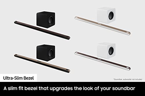 SAMSUNG Ultra Slim Soundbar Bezel, Accessory for S800B and S801B Sound Bars, Customizable to Match The Frame TV Bezels, 2022, VG-SCFBS8BW/ZA, Brown