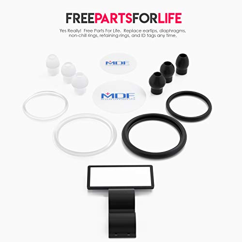 MDF Acoustica Lightweight Stethoscope for Doctors, Nurses, Students, Home Health Use, Adult, Dual Head, Black Tube, Black Chestpiece-Headset, MDF747XPBO
